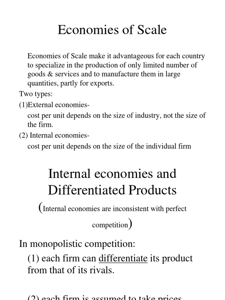 Economies of Scale | PDF | Monopoly | Perfect Competition