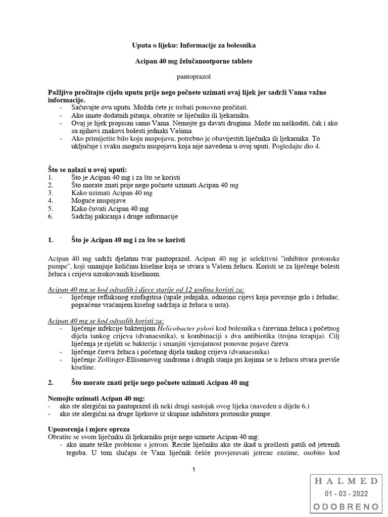 Acipan 40 MG PIL | PDF