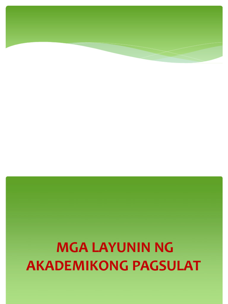 Module 4 Layunin NG Akademikong Pagsulat | PDF