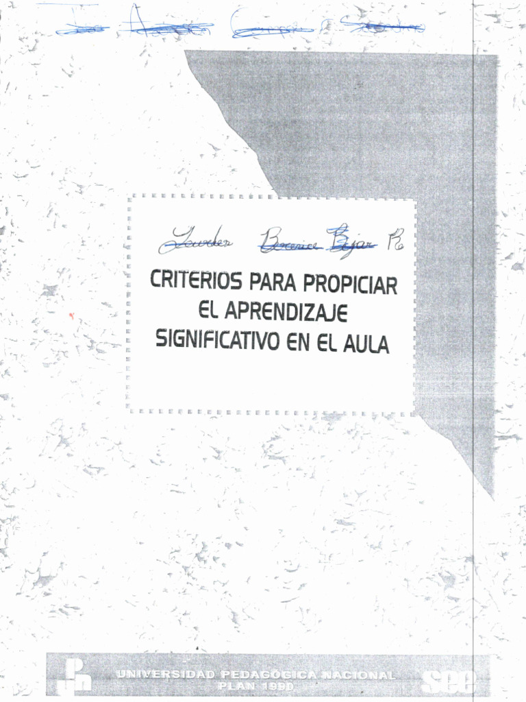 Criterios para Propiciar El Aprendizaje Significativo en El Aula ...