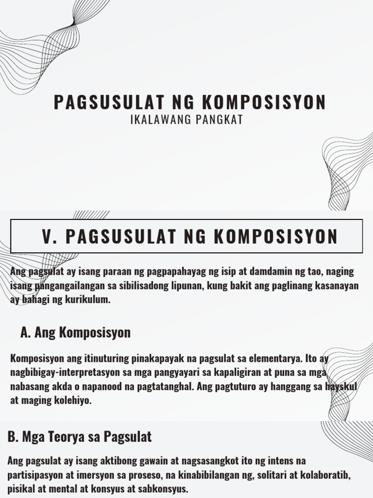 Yunit 5. Pagsusulat NG Komposisyon | PDF