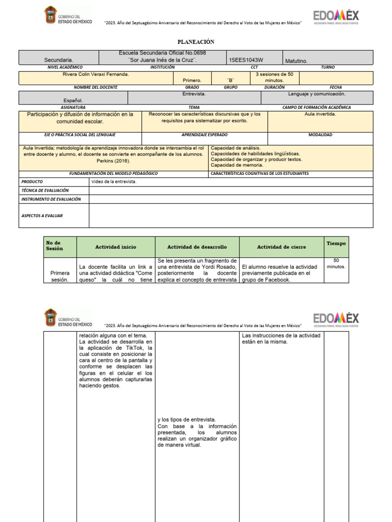 Formato de Planeación Eva | PDF | Maestros | Enseñando
