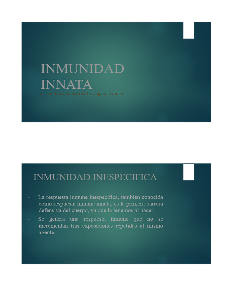 Inmunidad Innata 1 | PDF | Sistema inmune | Inflamación