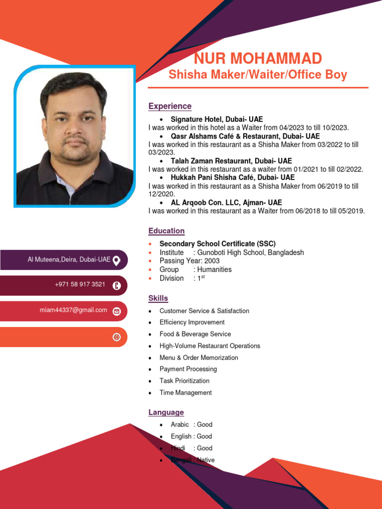 Nur Mohammad CV | PDF