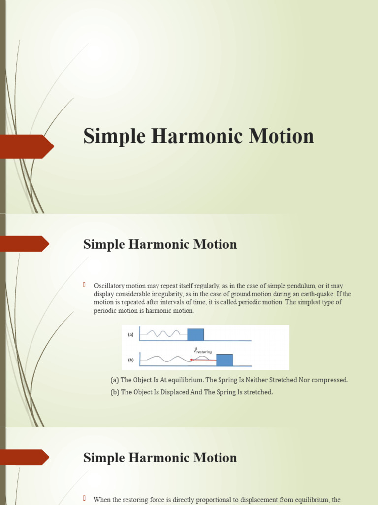 Simple Harmonic Motion | PDF