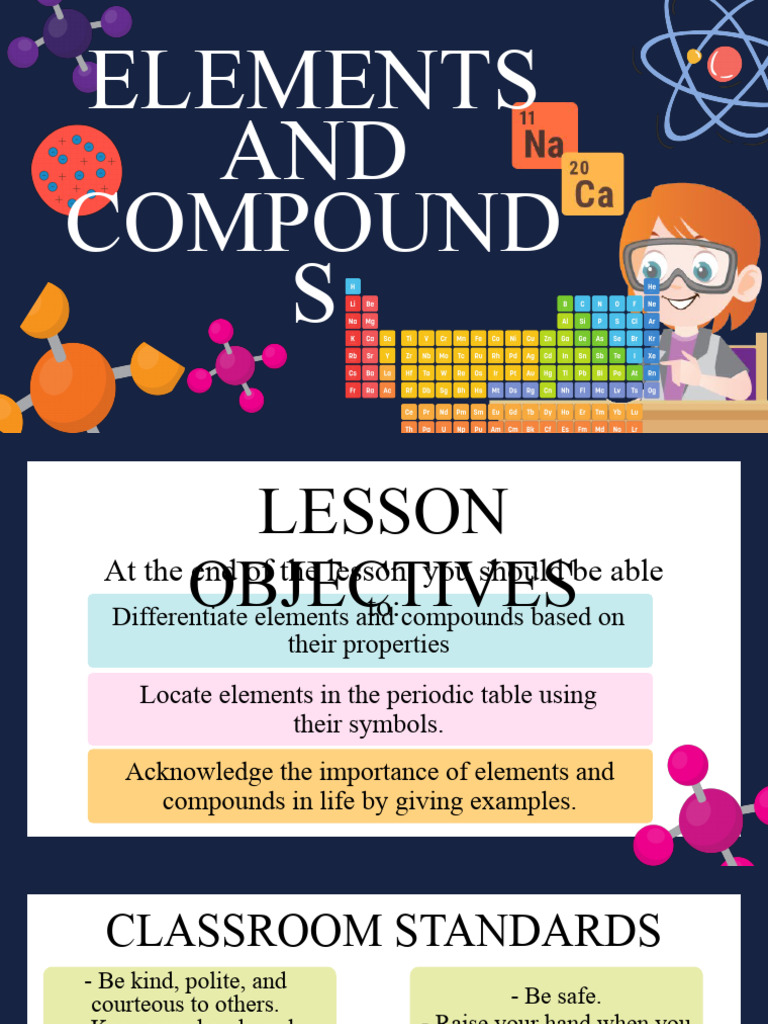 Elements and Compounds PPT | PDF | Chemical Compounds | Chemical Substances