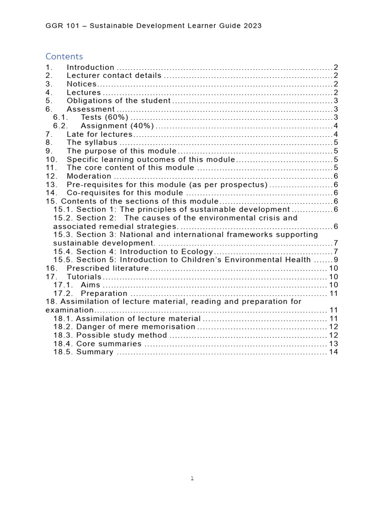 Sustainable Development - Study Guide 2023 | Download Free PDF ... Sustainable Development - Study Guide 2023 | Download Free PDF ...