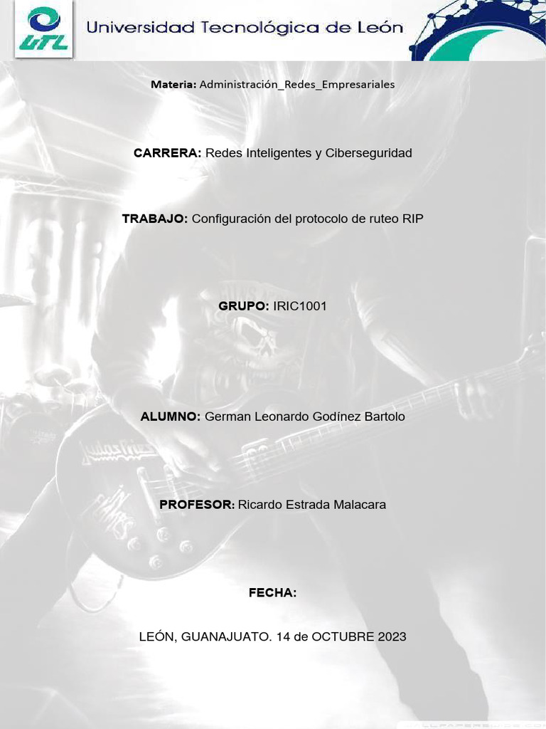 P2 - Act2 - Configuración Del Protocolo de Ruteo RIP | PDF | Enrutador ...