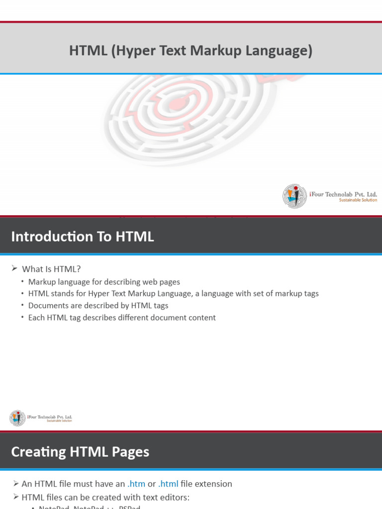 An Introduction To HTML.9279070.Powerpoint | Download Free PDF | Html | Html Element
