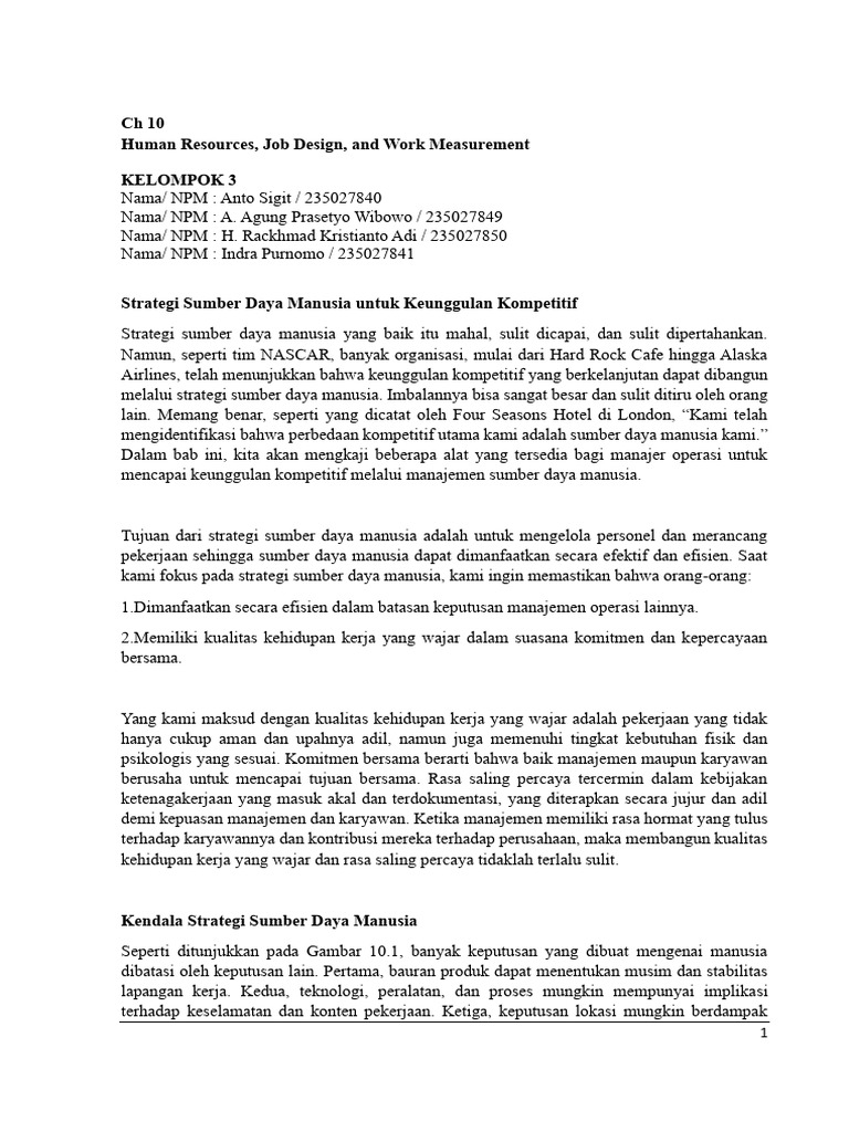 Kelompok3 Ringkasan CH 10 | PDF | Bisnis