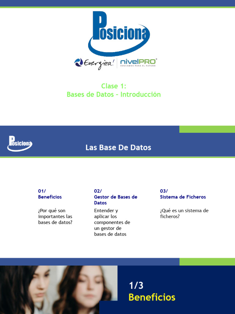 PDF - Clase 1 - BasesDeDatos-Introduccion | PDF | Bases de datos | Archivo de computadora