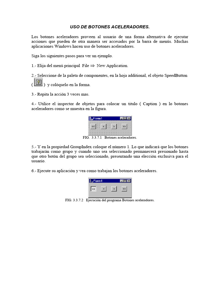 5 - Uso de Botones Aceleradores | PDF