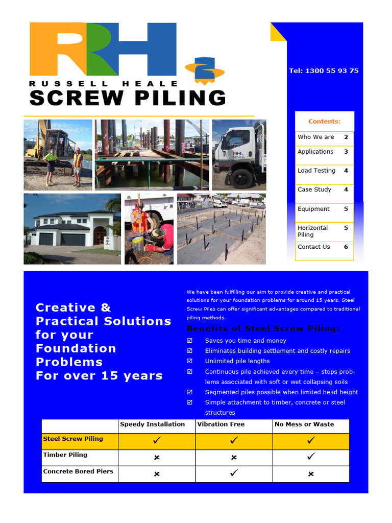 Piling Brochure 2012 | PDF | Deep Foundation | Crane (Machine)