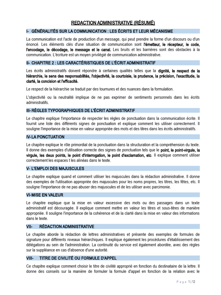 Guide de Rédaction Administrative | PDF | Ponctuation | la communication