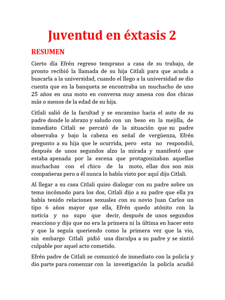 Juventud en Éxtasis 2 | PDF | Las emociones | Relaciones íntimas