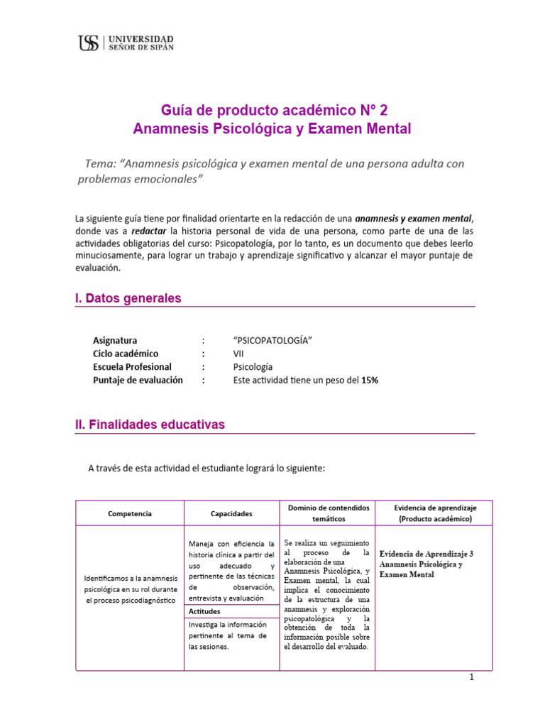 Guía de PA3 | PDF | Sicología | Evaluación