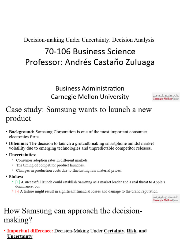 Decision-Making Under Uncertainty | PDF | Risk | Uncertainty