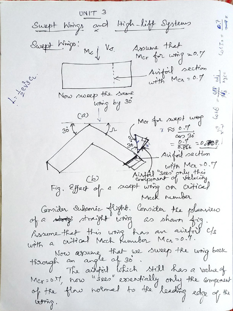 UNIT 5 Transonic Flow Over Wing | PDF