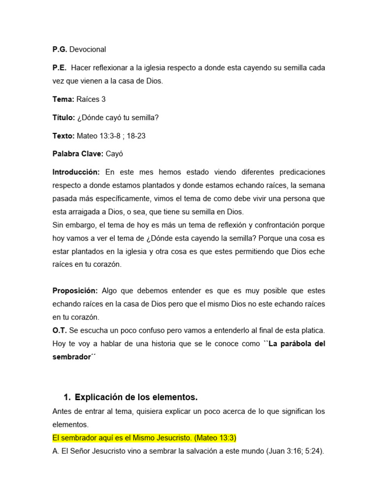 Echar Raices 3 | PDF | Jesús | Parábolas de Jesús