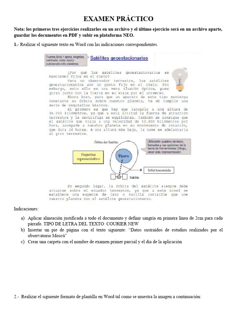 Examen Práctico: Formato y Estilo en Word | PDF