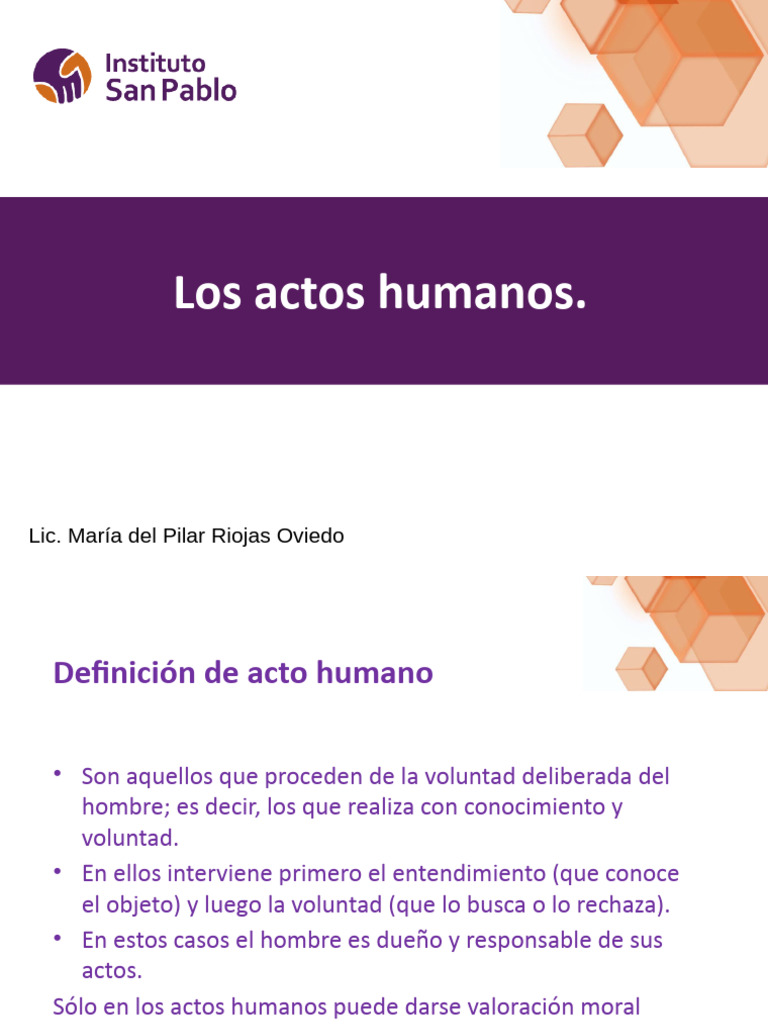 Definición de Actos Humanos | PDF | Moralidad
