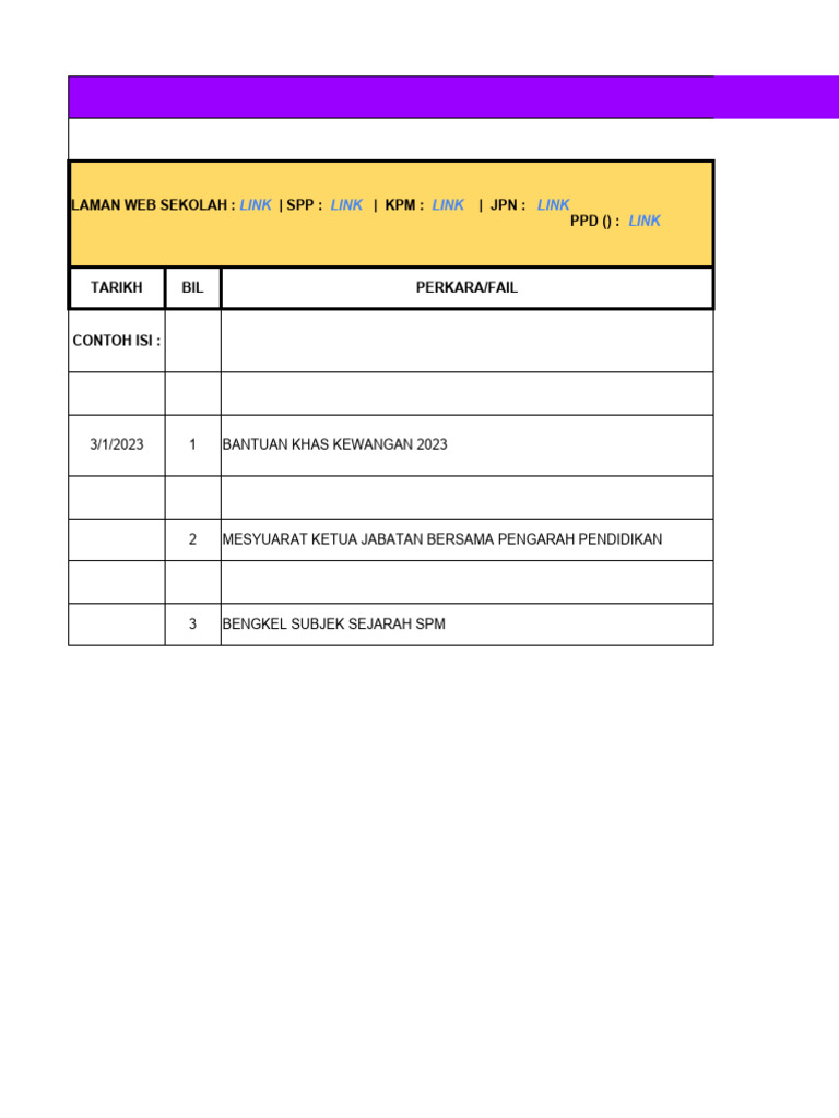 Rekod Fail 2024 | PDF