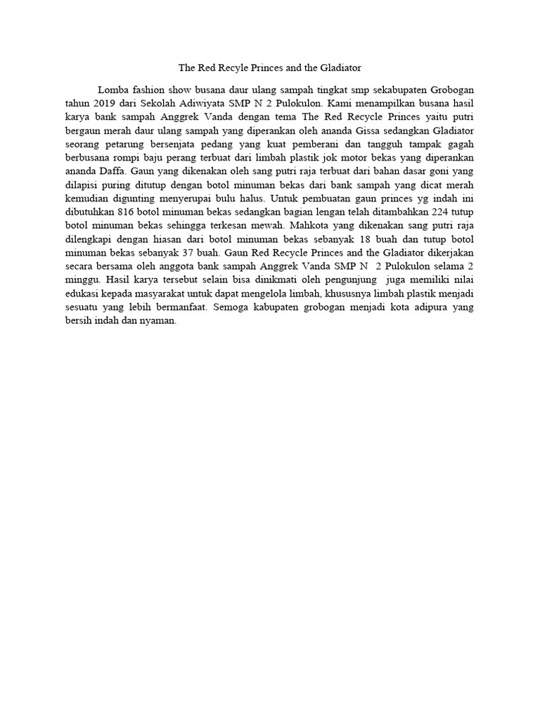 narasi fashion show | PDF