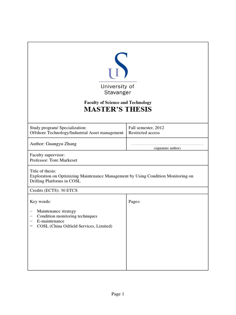 Exploration On Optimizing Maintenance Management by Using Condition ...