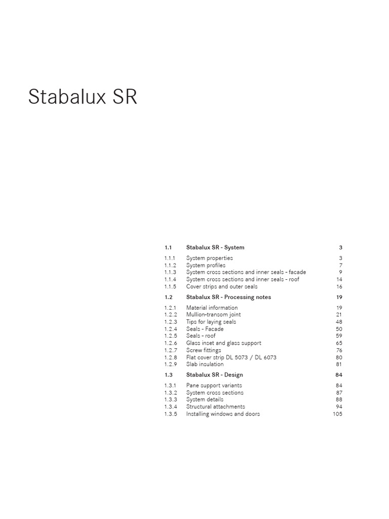 Stabalux SR System Overview | PDF | Screw | Pipe (Fluid Conveyance)