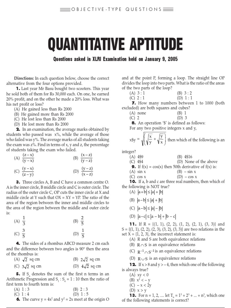 0620 QuantityAptitude-20XLRI | PDF | Geometry | Numbers