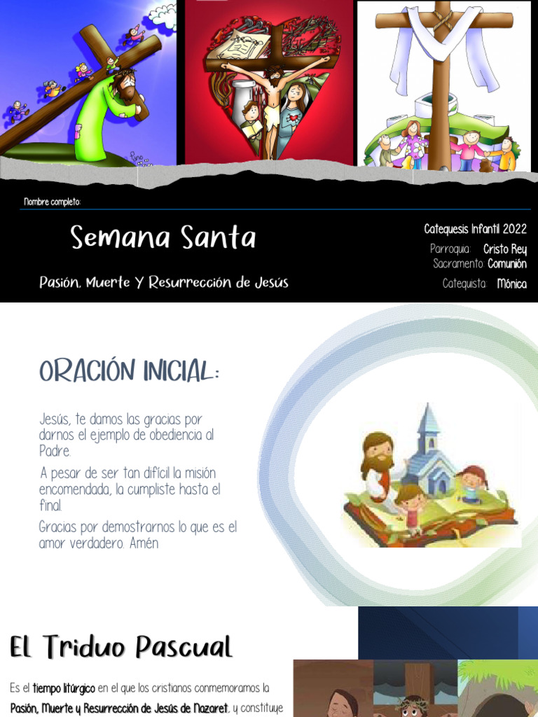 Hoja de Trabajo Semana Santa | PDF | Pascua de Resurrección | eucaristía