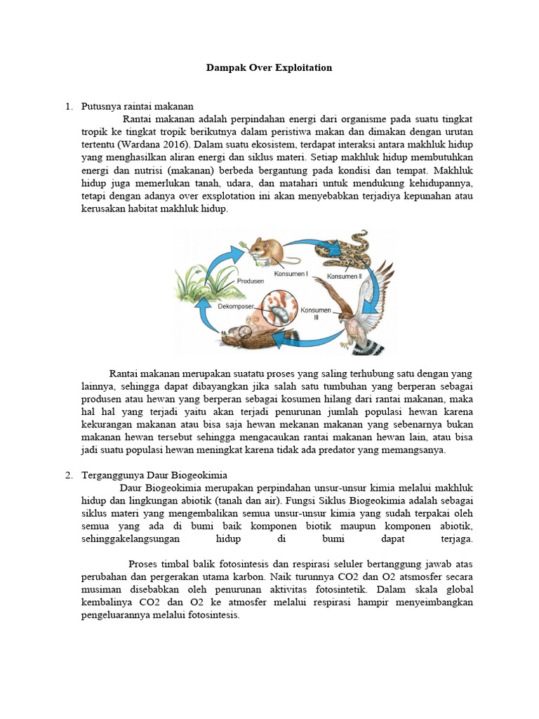 Dampak Over Exploitation | PDF