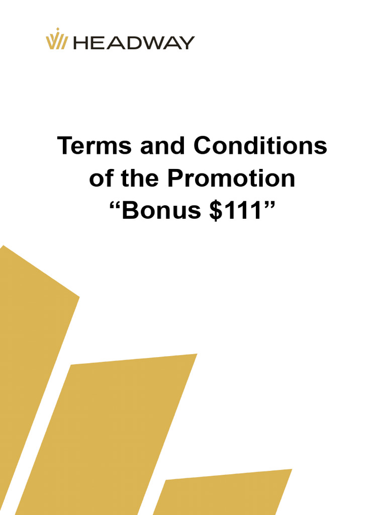 Headway $111 Bonus Terms & Conditions | PDF | Client (Computing ...