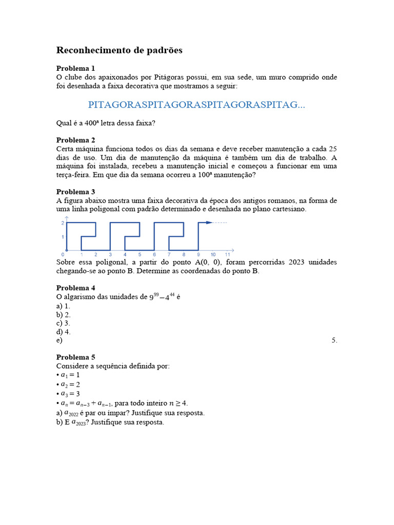 Reconhecimento de Padrões | PDF