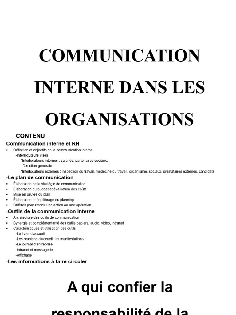 Cours Com. Interne en RH | PDF | la communication | Promotion (marketing)