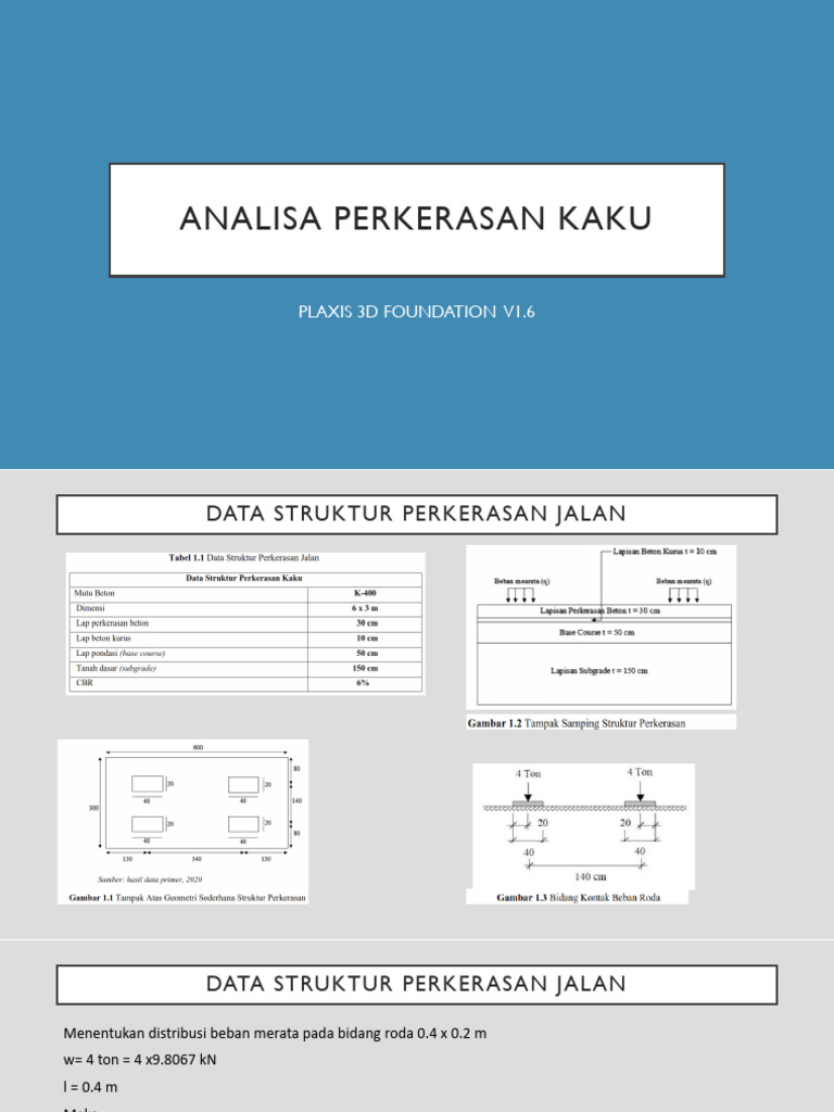 Analisa Perkerasan Rigid Dengan Plaxis 3d Foundation v1.6 | PDF | Metode & Bahan Ajar | Sains ...