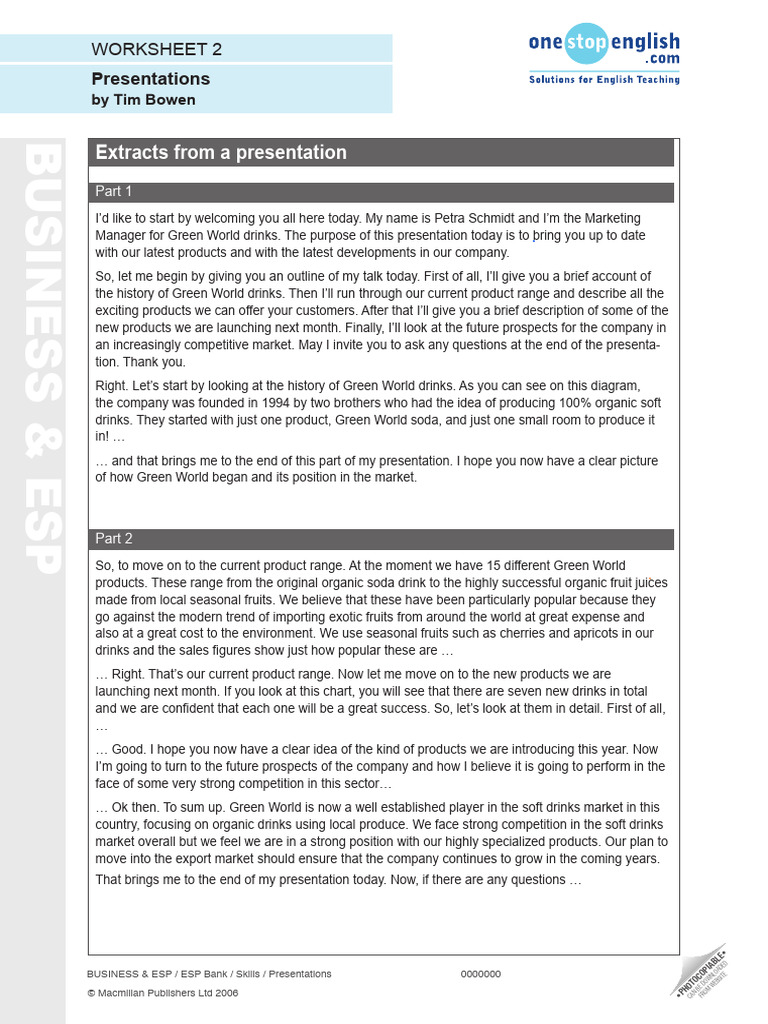 Business Presentations | PDF