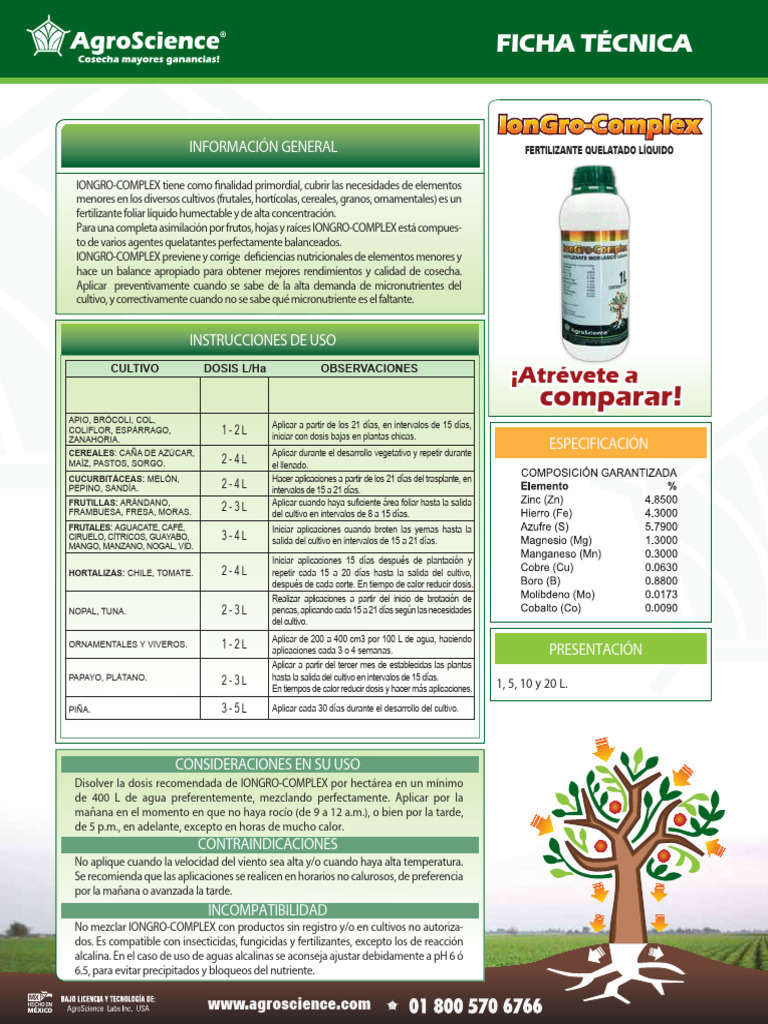 Foliar IonGro-Complex | PDF | Agricultura | Plantas