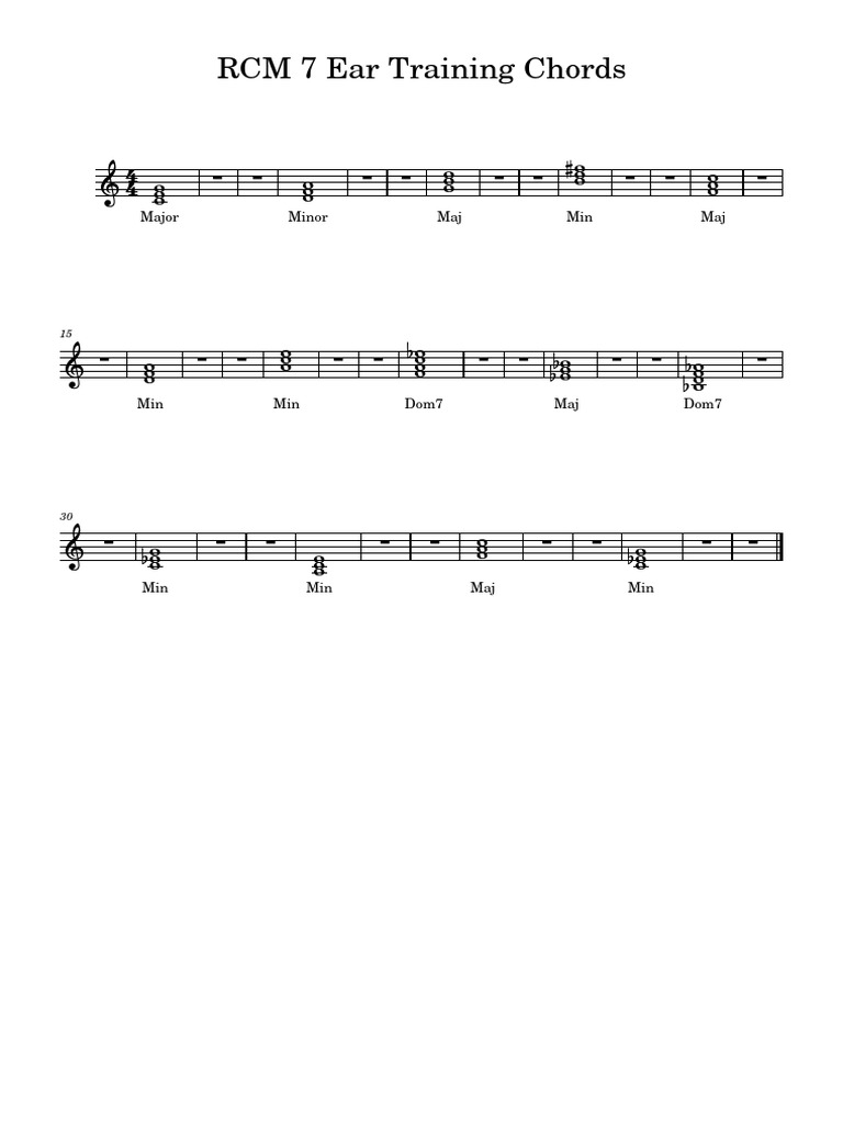 RCM 7 Ear Training Chords | PDF
