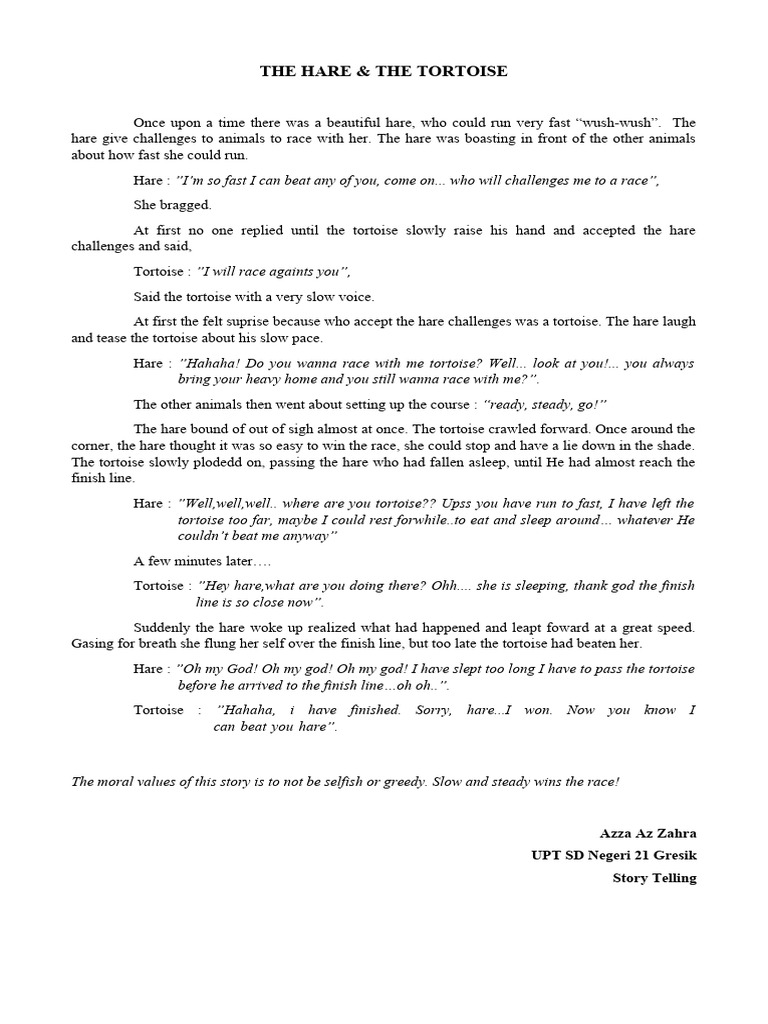 The Hare and The Tortoise | PDF