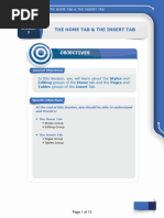 Insert Tab Practical Exercise | PDF