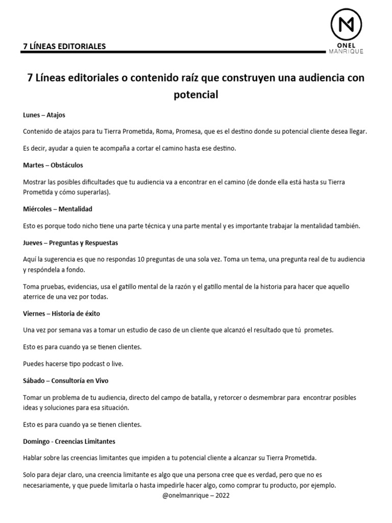7 Líneas Editoriales o Contenido Raíz Que Construyen Una Audiencia Con ...