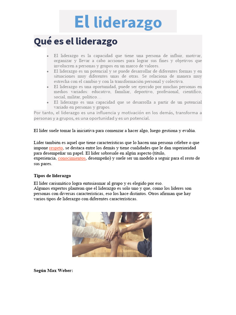 Qué es el liderazgo | PDF | Liderazgo