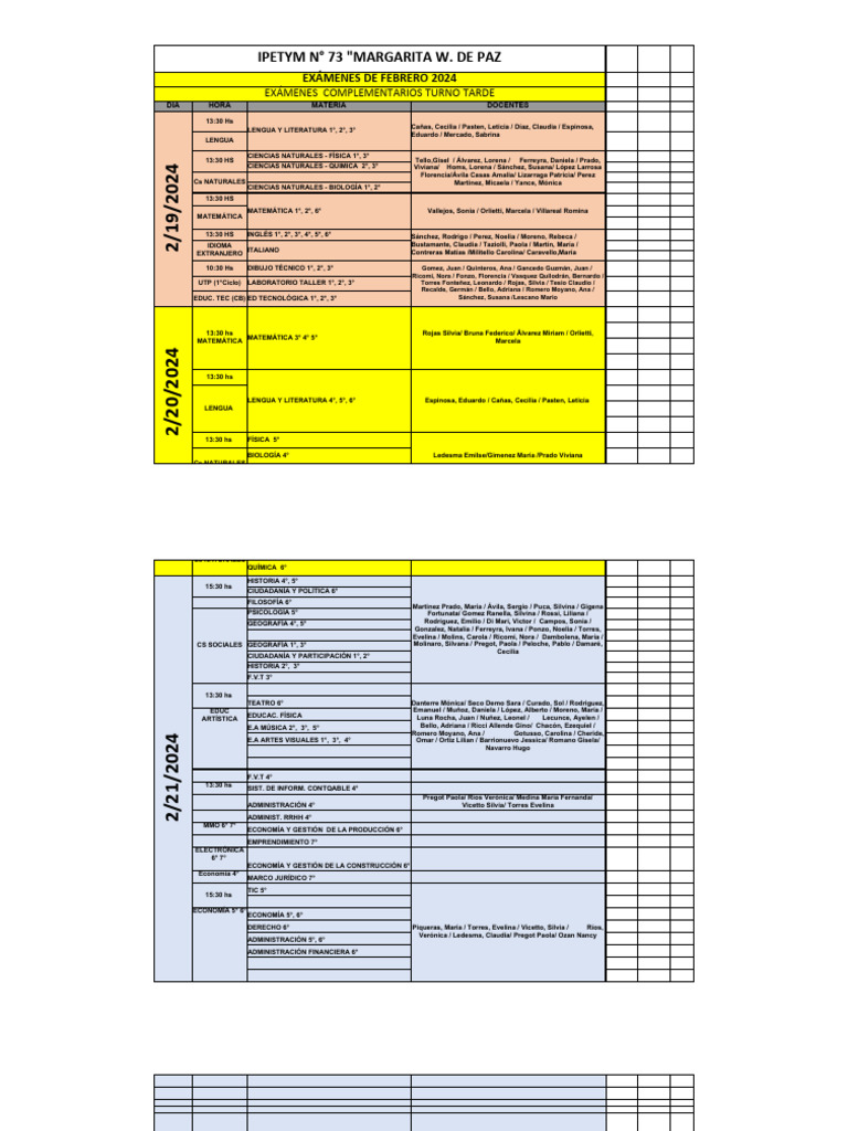 Examen Complementario 2024 TT | PDF