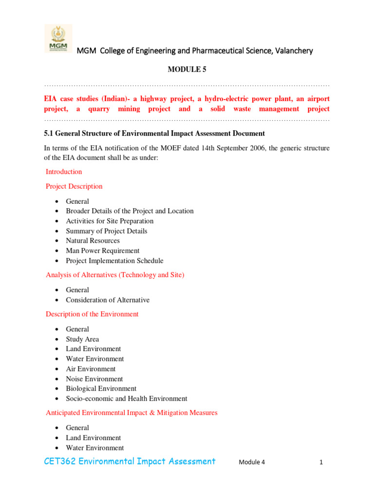 EIA Module 5 | PDF | Environmental Impact Assessment | Water Quality