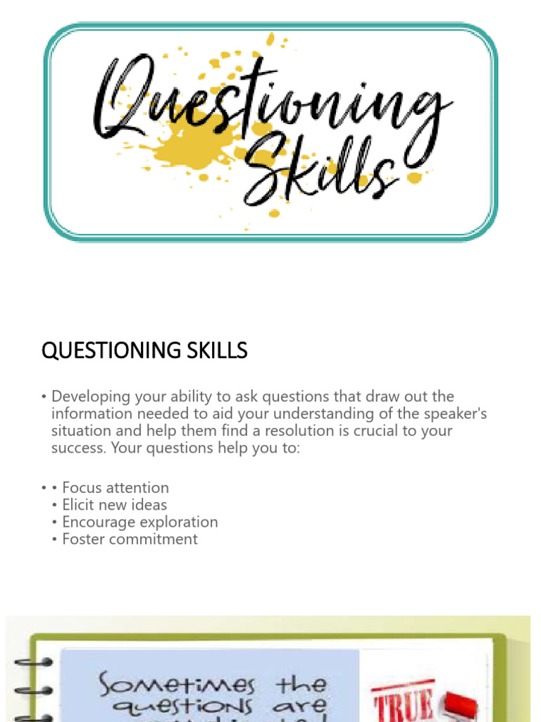 Questioning Skills | PDF | Question | Job Interview