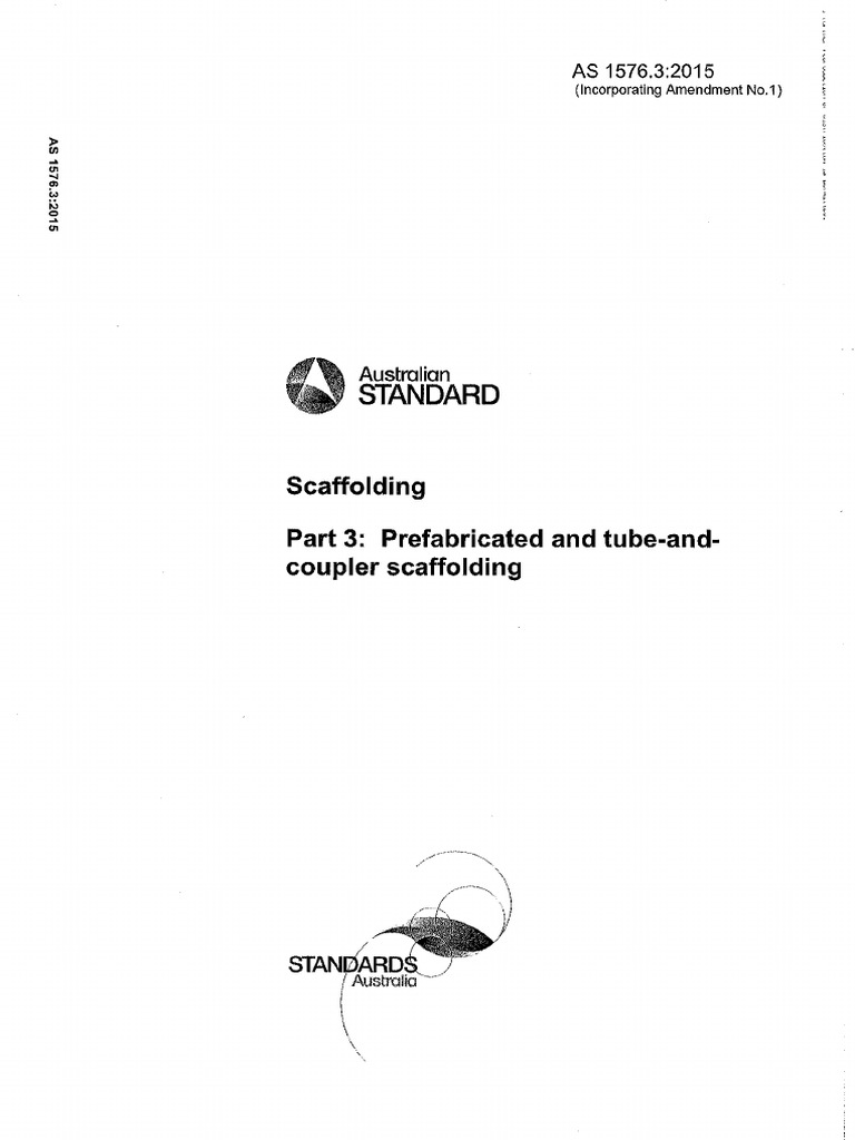 AS1576.3 - Scaffolding (2015) | PDF