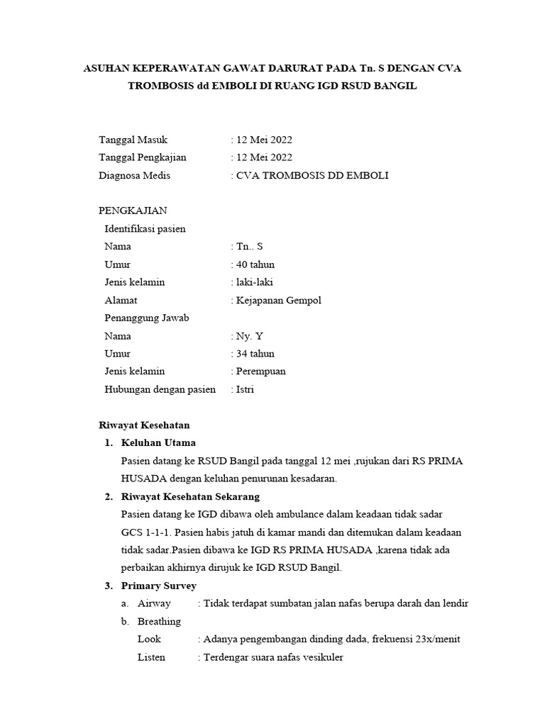 Asuhan Keperawatan Gawat Darurat | PDF