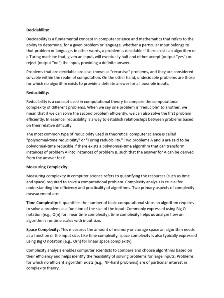 theory_Topics_for_Final | PDF | Computational Complexity Theory | Time Complexity