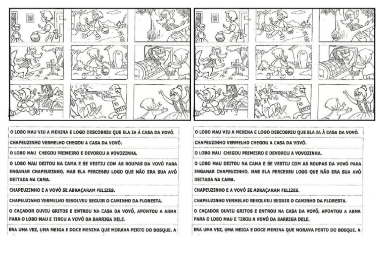 PORTUGUÊS Texto Lacunado SEQUÊNCIA DE GRAVURAS | PDF